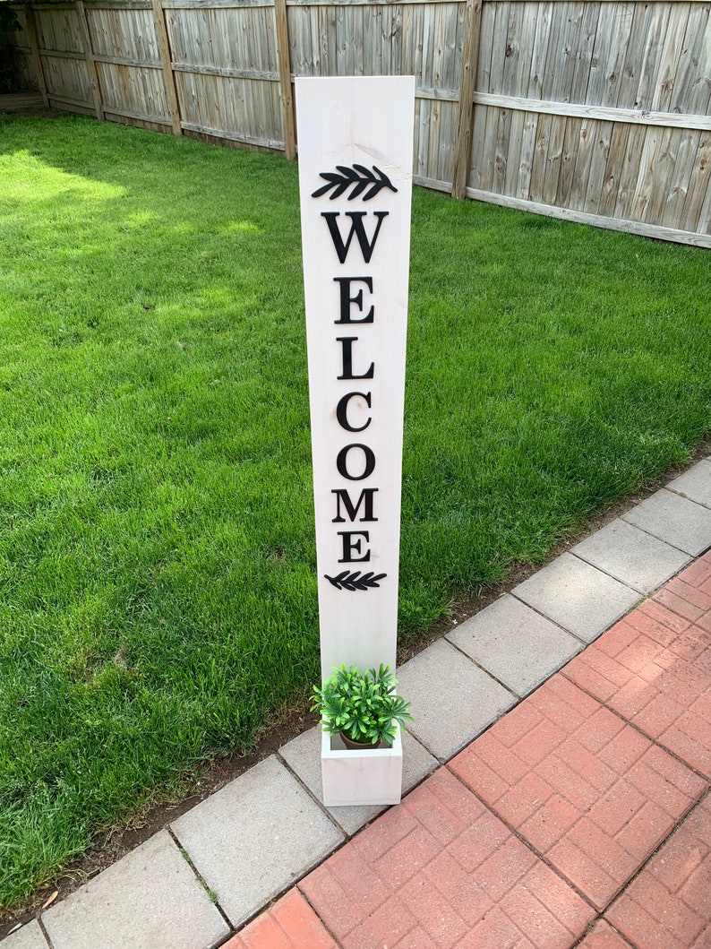 Welcome Sign Planter Box Flower Box Welcome Sign Plant - Etsy Canada