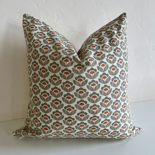 Mod Floral Pillow - Etsy