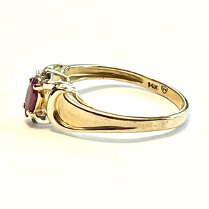 Pranda 70/80's 14K Solid Gold Ruby Diamond Ring Size 5.5 - Etsy