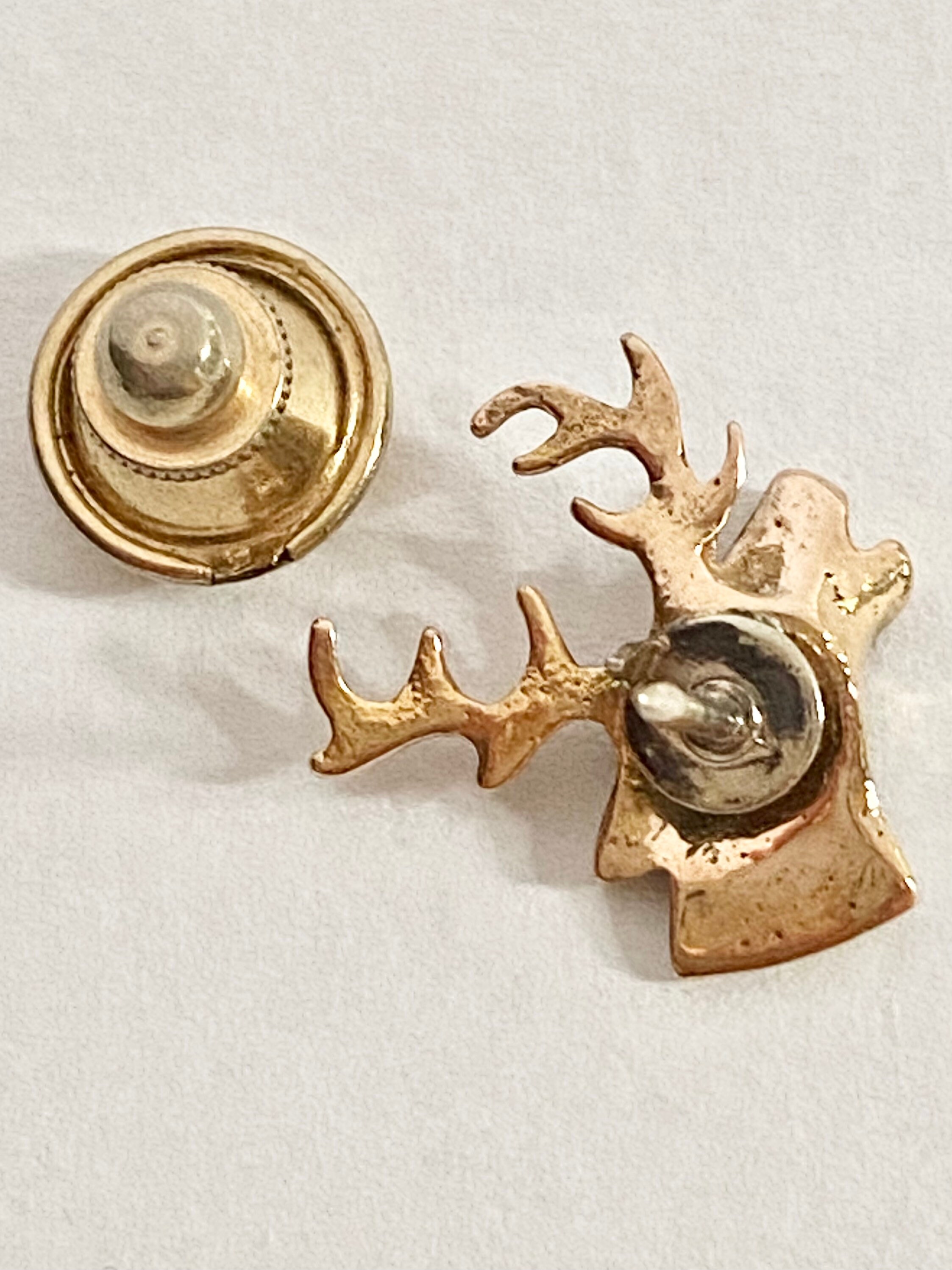 Vintage 10k Gold Diamond Eye BPOE Elk's Club Fraternal Dimensional Elk ...