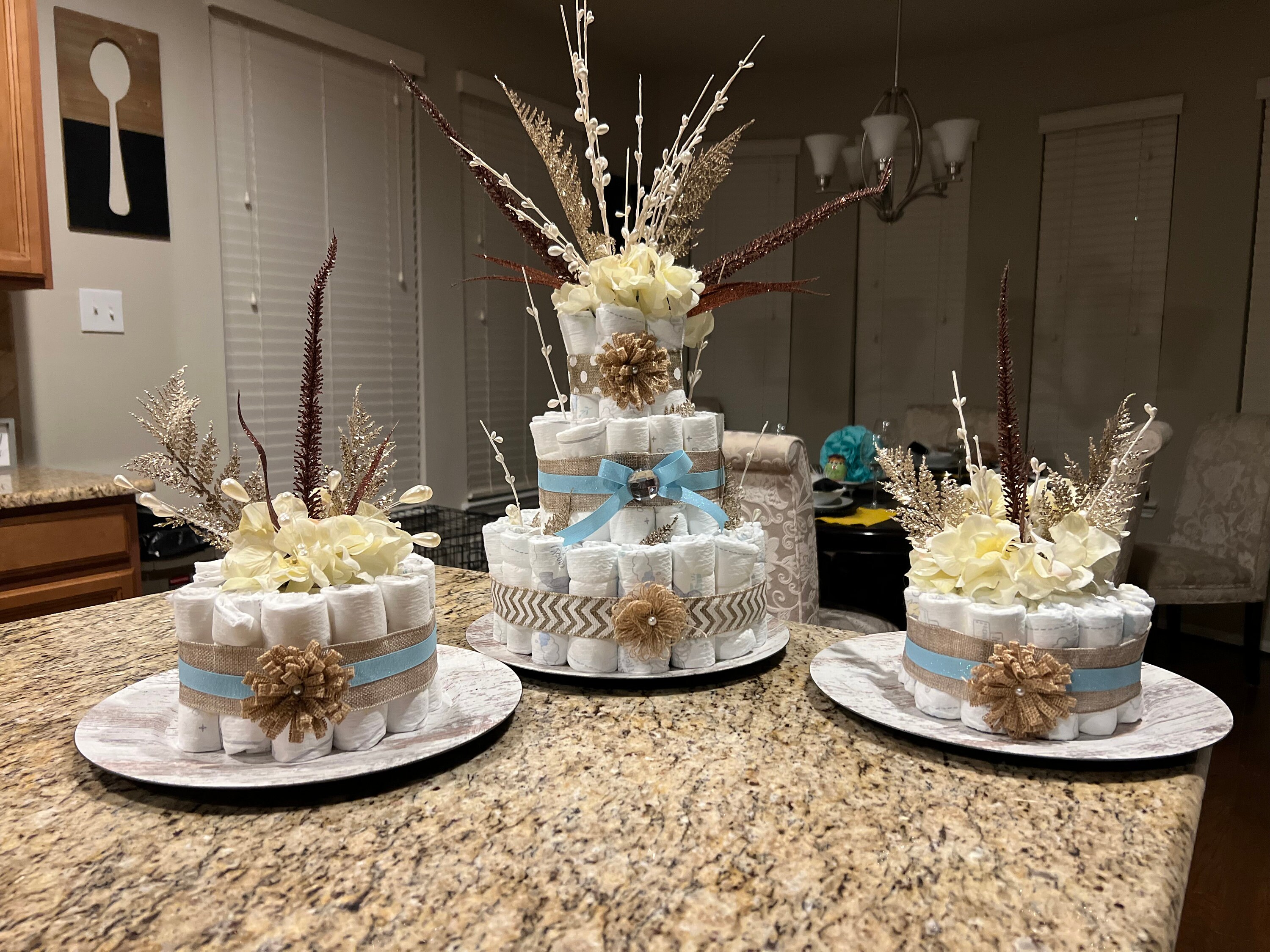 Bohemian Style Neutral Diaper Cakes - Etsy