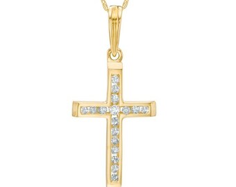 Gold Rope Cross Chain - Etsy