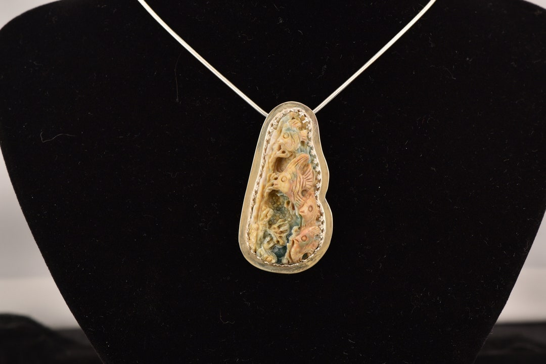 Carved Agate Aquarium Scene - Etsy