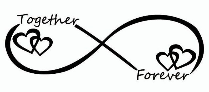 Together Forever Infinity Vinyl Sticker Decal for Car Van | Etsy