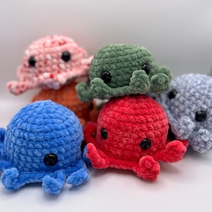 Hot Pink Octopus Crochet Plushie - Crochet Plushie - Octopus Stuffy ...