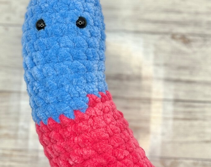 Sour Gummy Worm Crochet Plushie - Gummy Worm - Crochet Plushie - Gummy ...