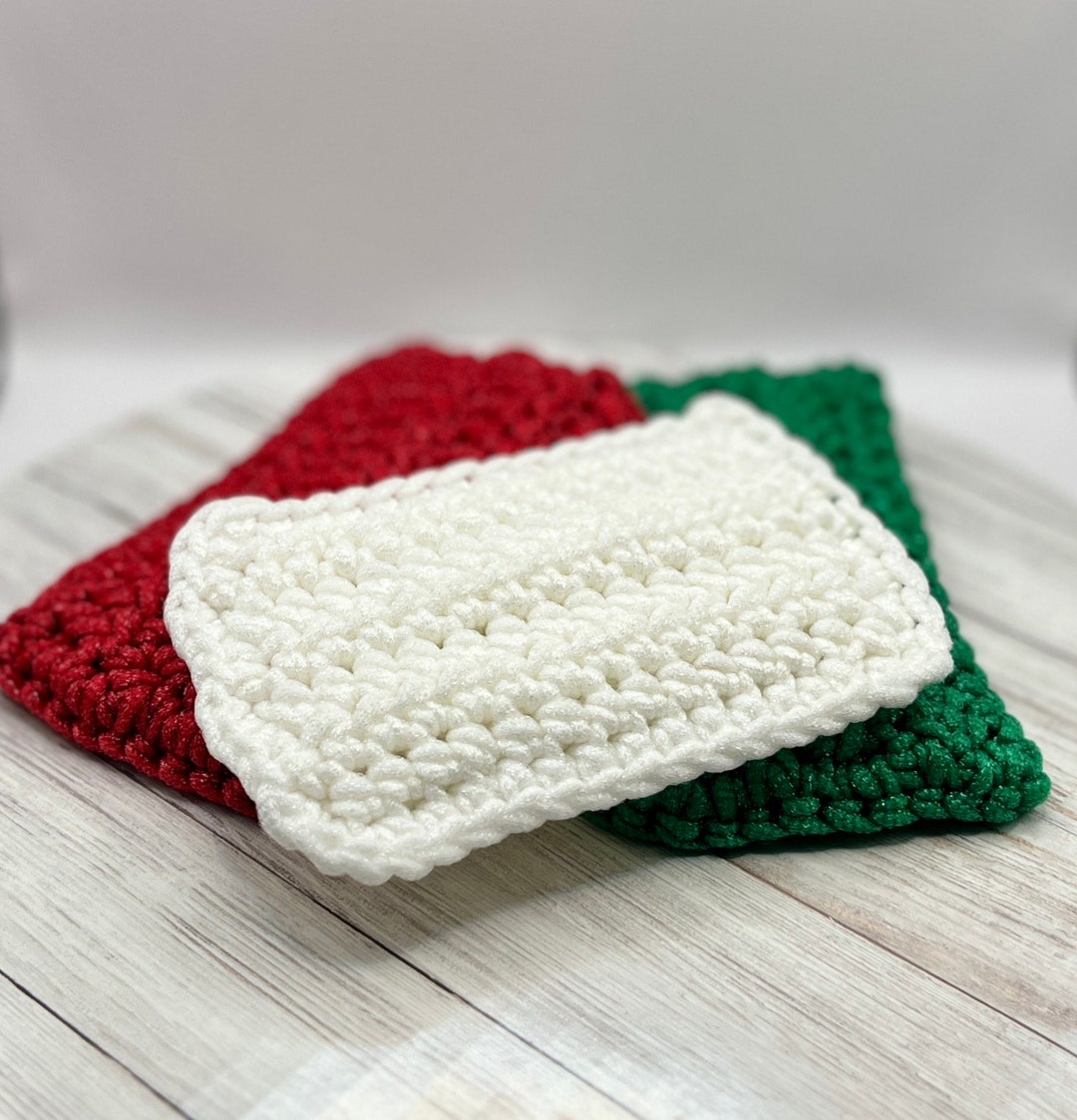 Christmas Themed Nylon Dish Sponge - Christmas Kitchen Decor - Set of 3 ...
