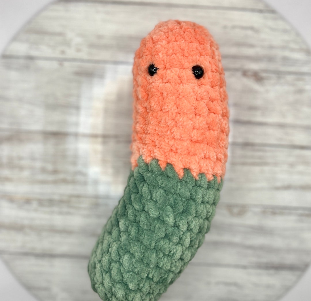 Sour Gummy Worm Crochet Plushie - Gummy Worm Plush - Crochet Plushie ...