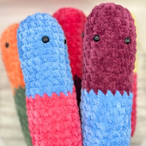 Sour Gummy Worm Crochet Plushie - Gummy Worm Plush - Crochet Plushie ...