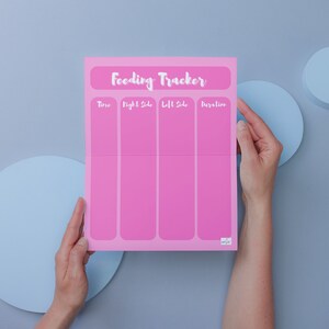 Printable Breast Feeding Tracking Chart Baby Feeding Tracker Pink ...