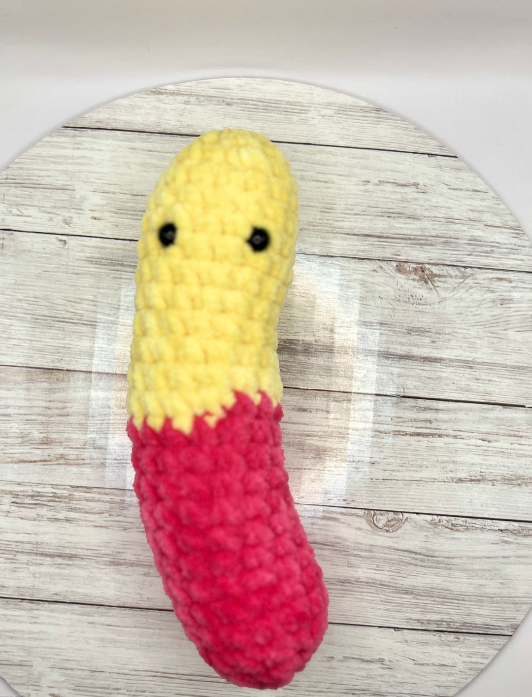 Sour Gummy Worm Crochet Plushie - Gummy Worm Plush - Crochet Plushie ...