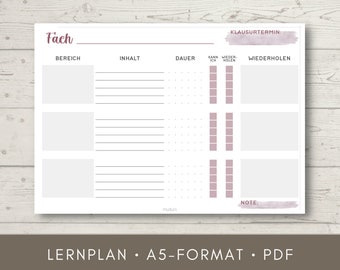 Office & School Supplies Deutsch Digitaler Lernplaner für Studium und ...