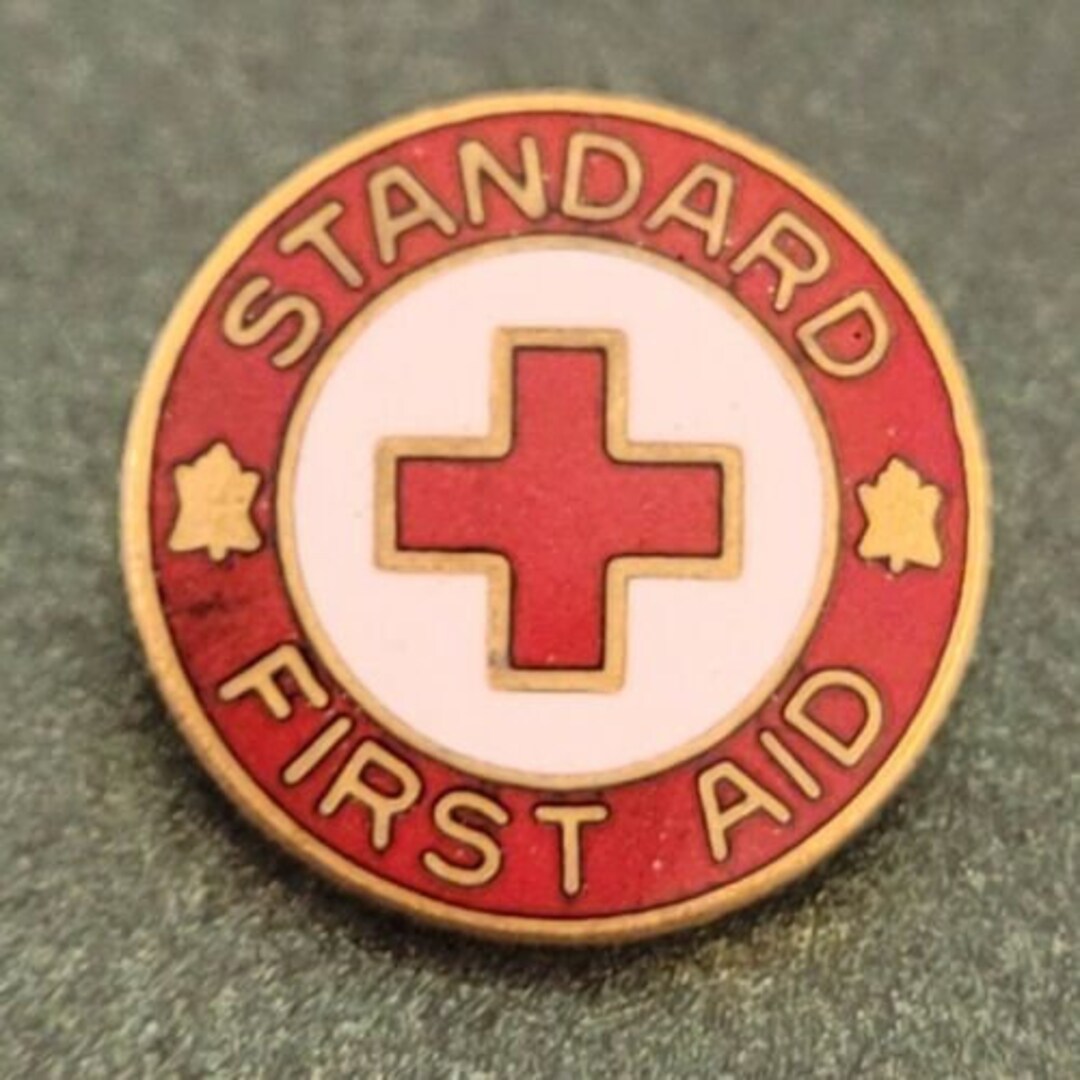 Vintage Red Cross Standard First Aid Canada Pin Balfour - Etsy