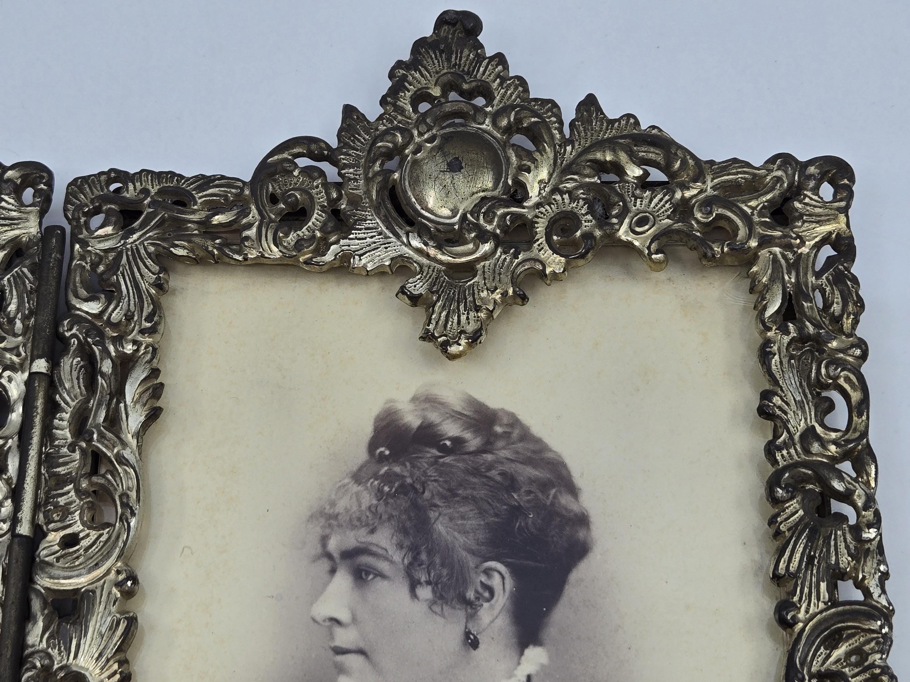 Antique 1800's Victorian Folding Silverplated Picture Frame - Etsy