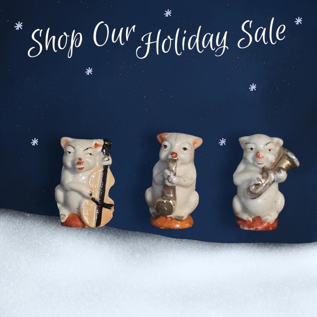 Super Cute Vintage 1950's Porcelain Pig Band Figures Made in Japan - Etsy