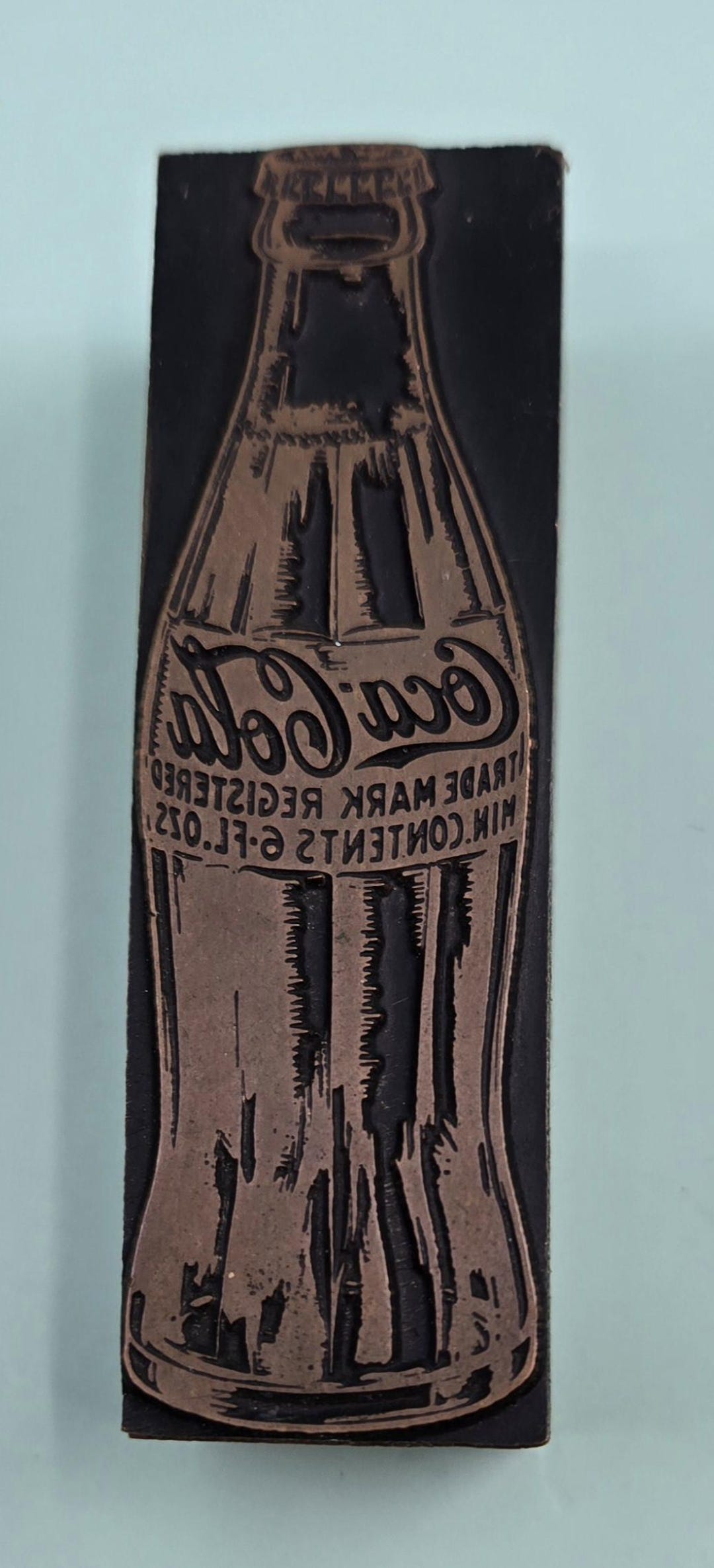 Vintage Coca-cola Bottle Wood & Metal Printing Block 3 - Etsy