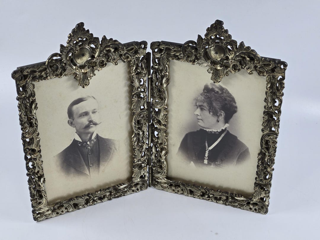 Antique 1800's Victorian Folding Silverplated Picture Frame - Etsy