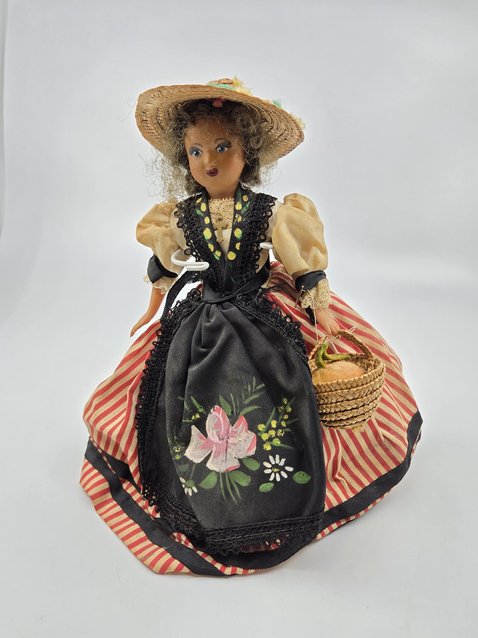 Vintage French Poupee Doll 9 W/ Stand - Etsy