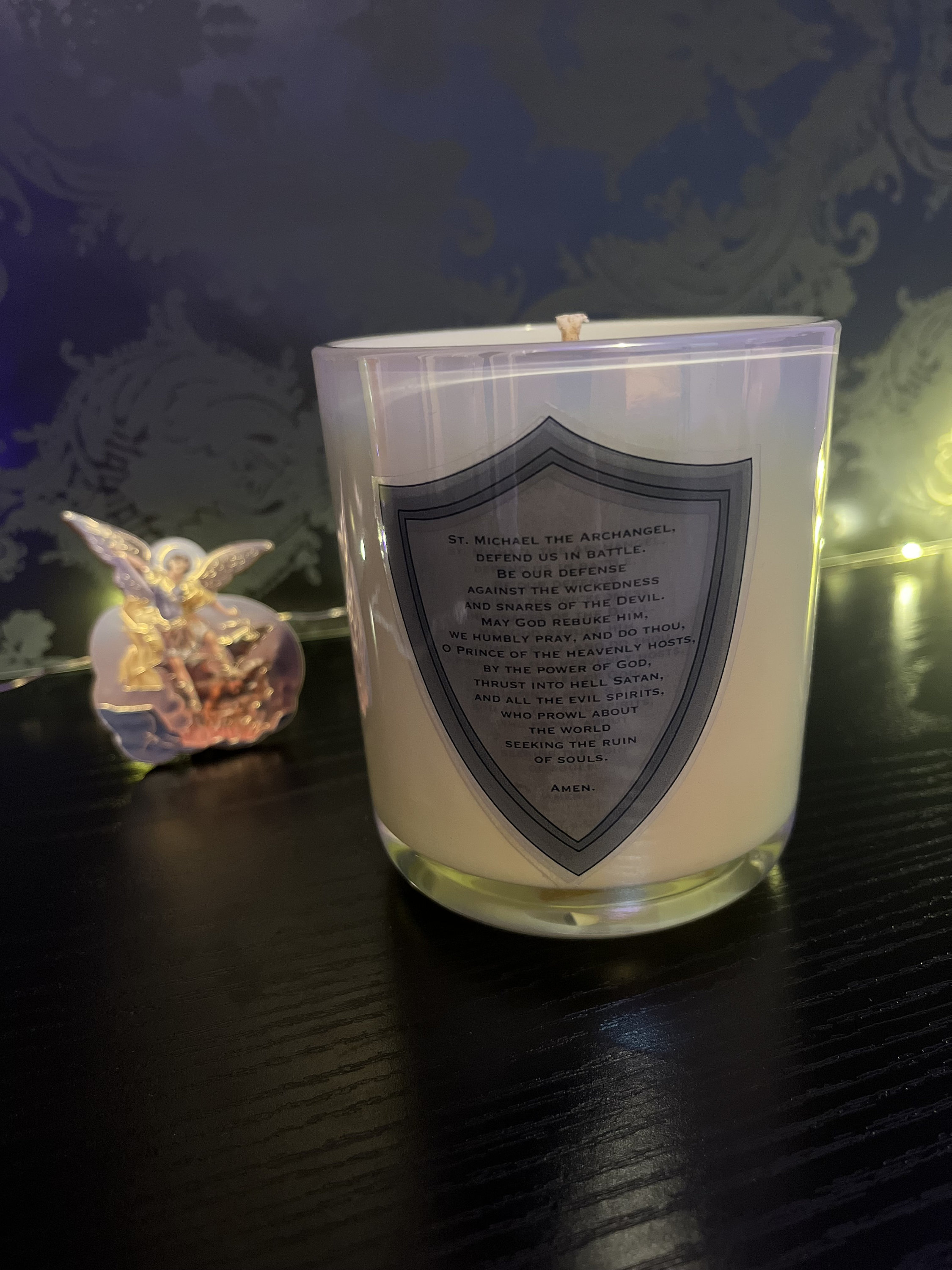 POLICE OFFICER GIFT| Thin Blue Line Candle| Saint Michael Prayer| Soy ...