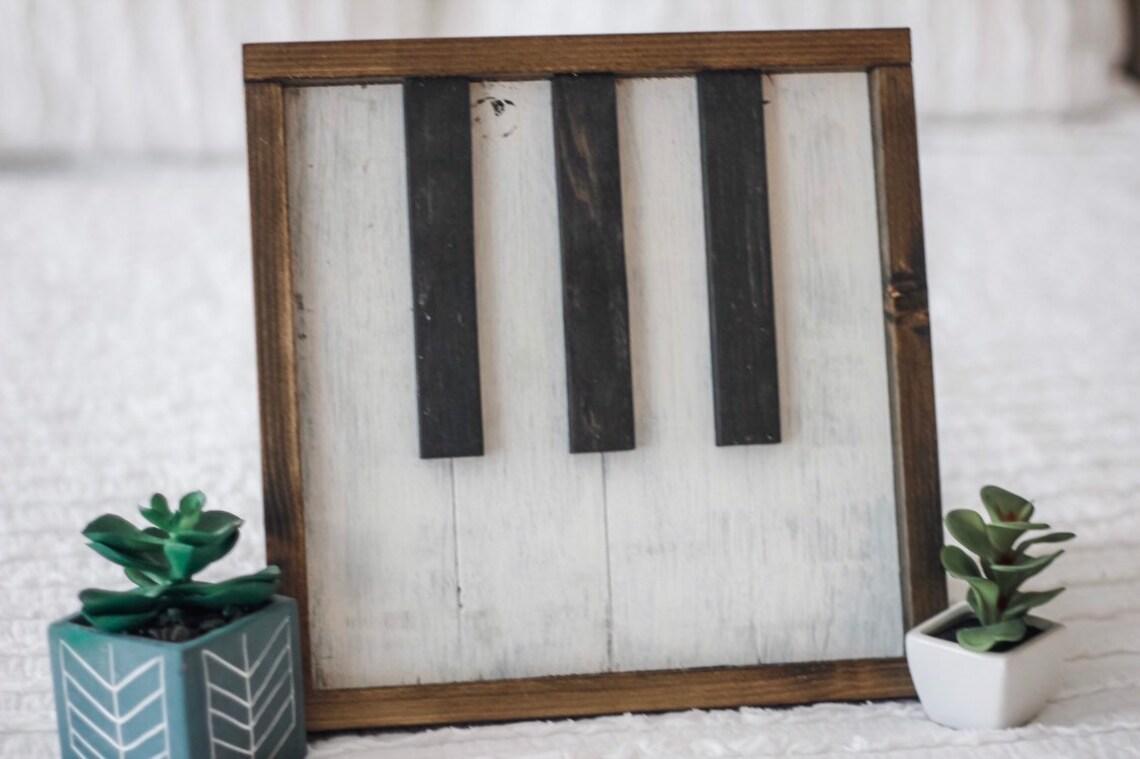 Piano Sign Music Sign Piano Keys Piano Gallery Wall - Etsy