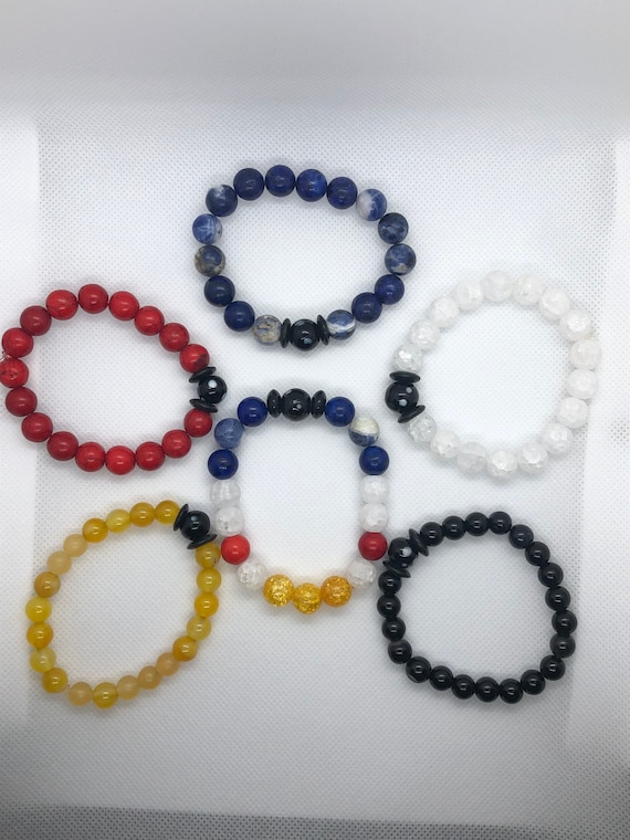 Cape Verde Conta di Ojo bracelet with Gemstones and Single Ojo | Etsy