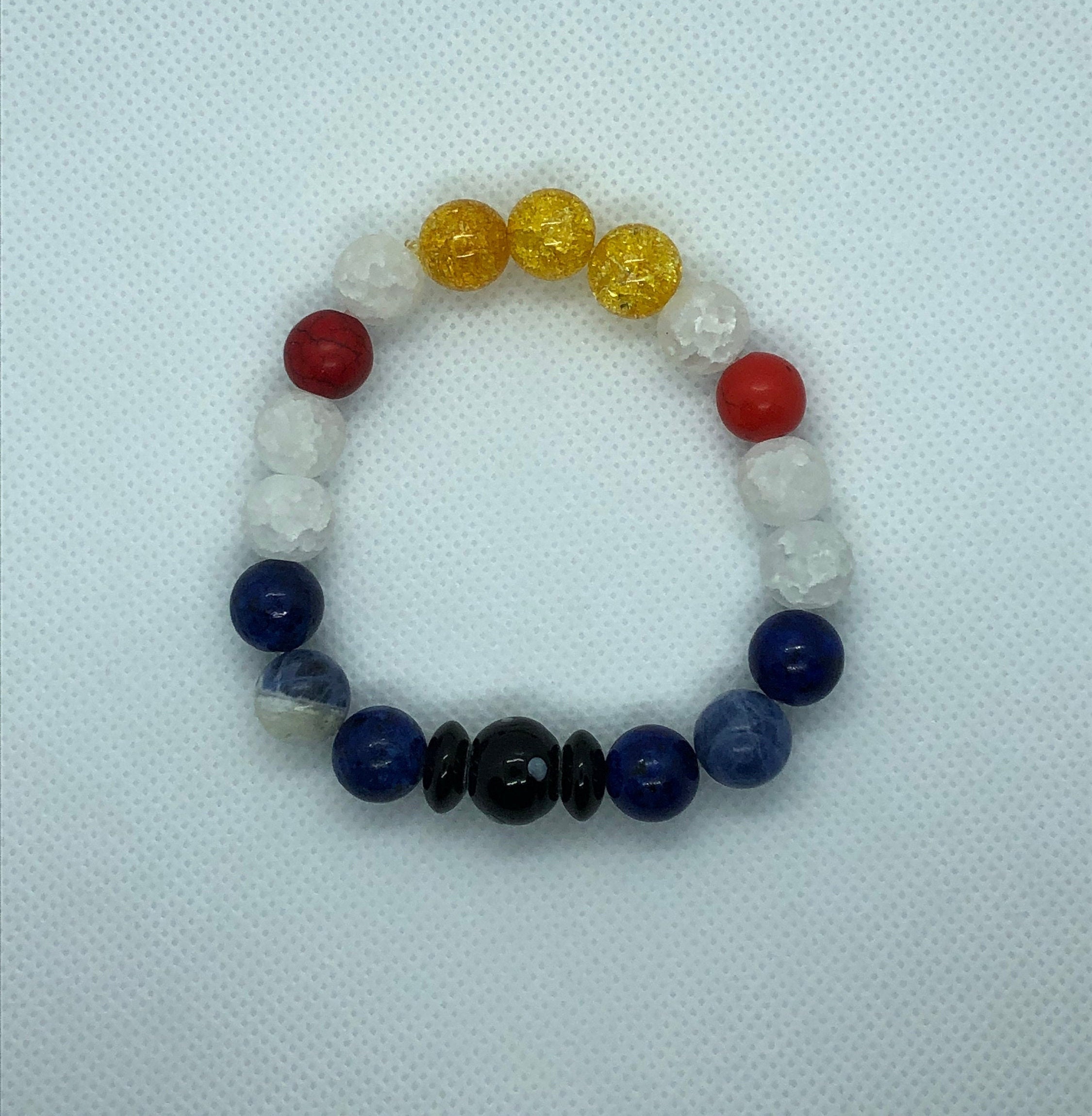Cape Verde Conta Di Ojo Bracelet With Gemstones and Single Ojo Bead - Etsy