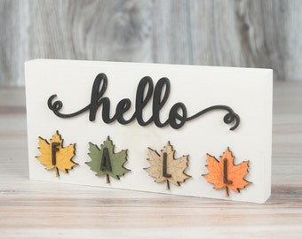 Fall Block Sign - Etsy