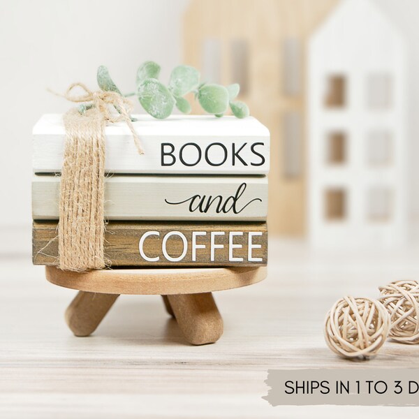 Coffee Mini Book Stack - Etsy
