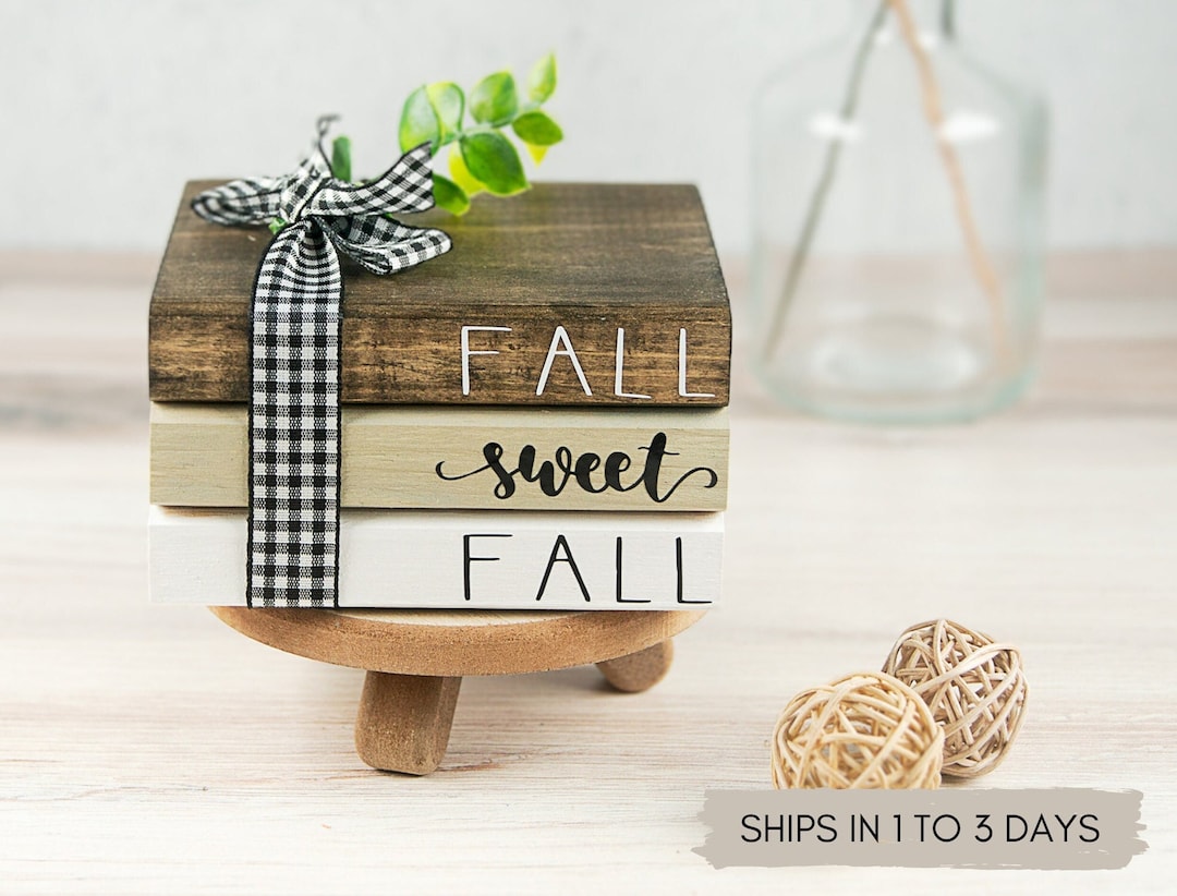 MINI Fall Sweet Fall Book Stack Autumn Farmhouse Books - Etsy