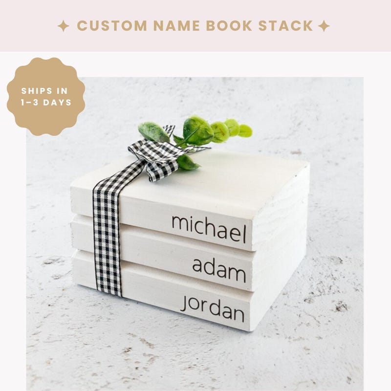 Shelf Sitter Books Stack - Etsy