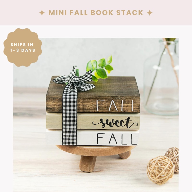 Fall Book Stack - Etsy