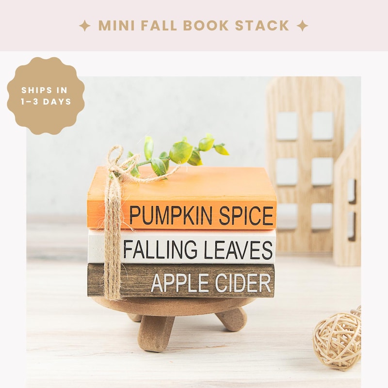 Fall Book Stack - Etsy