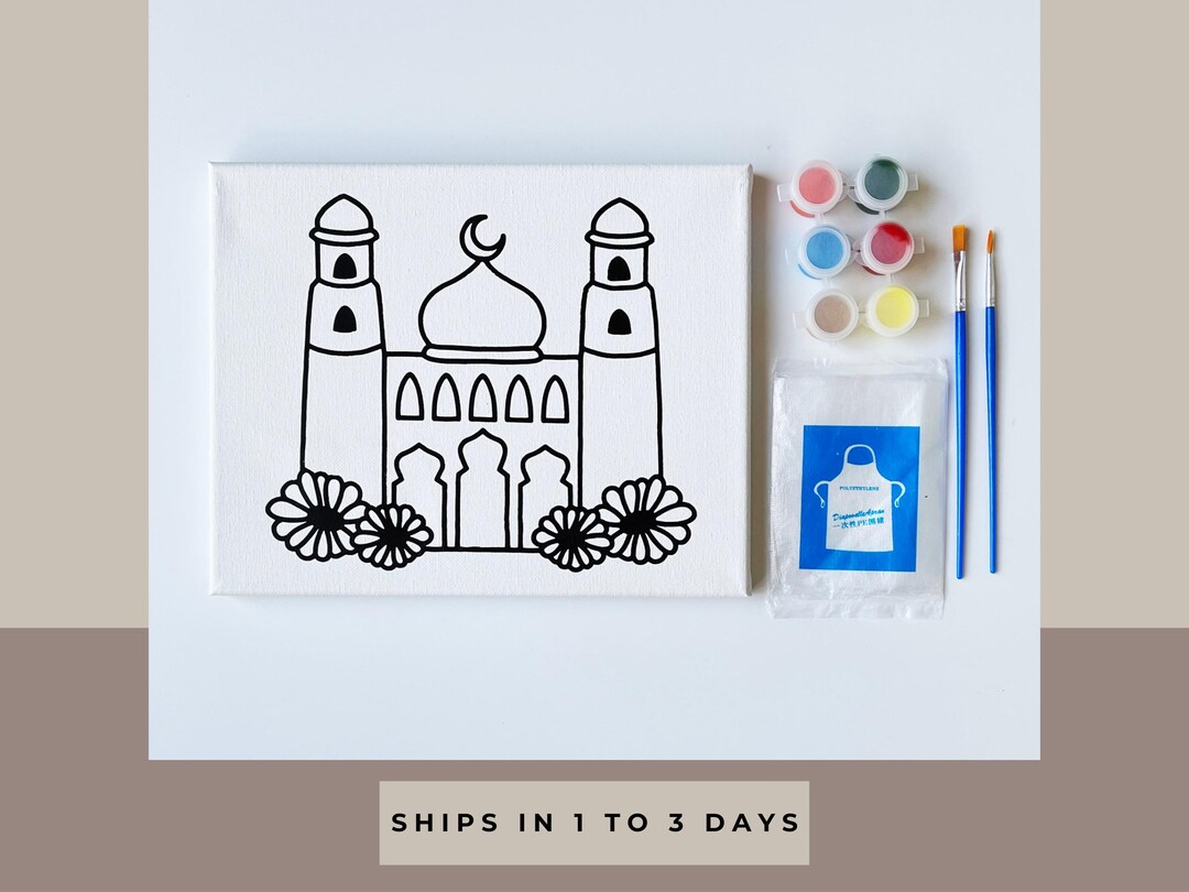 DIY Masjid Paint Kit – Ramadan Kids Craft, Islamic Art Set, Eid ...