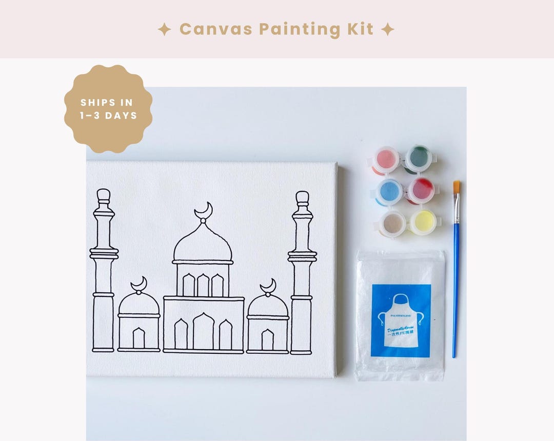 DIY Masjid Paint Kit – Ramadan Craft for Kids, Islamic Art Set, Eid ...