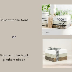 Books and Coffee Farmhouse Books - MINI Wooden Book Stack - Tiered Tray ...