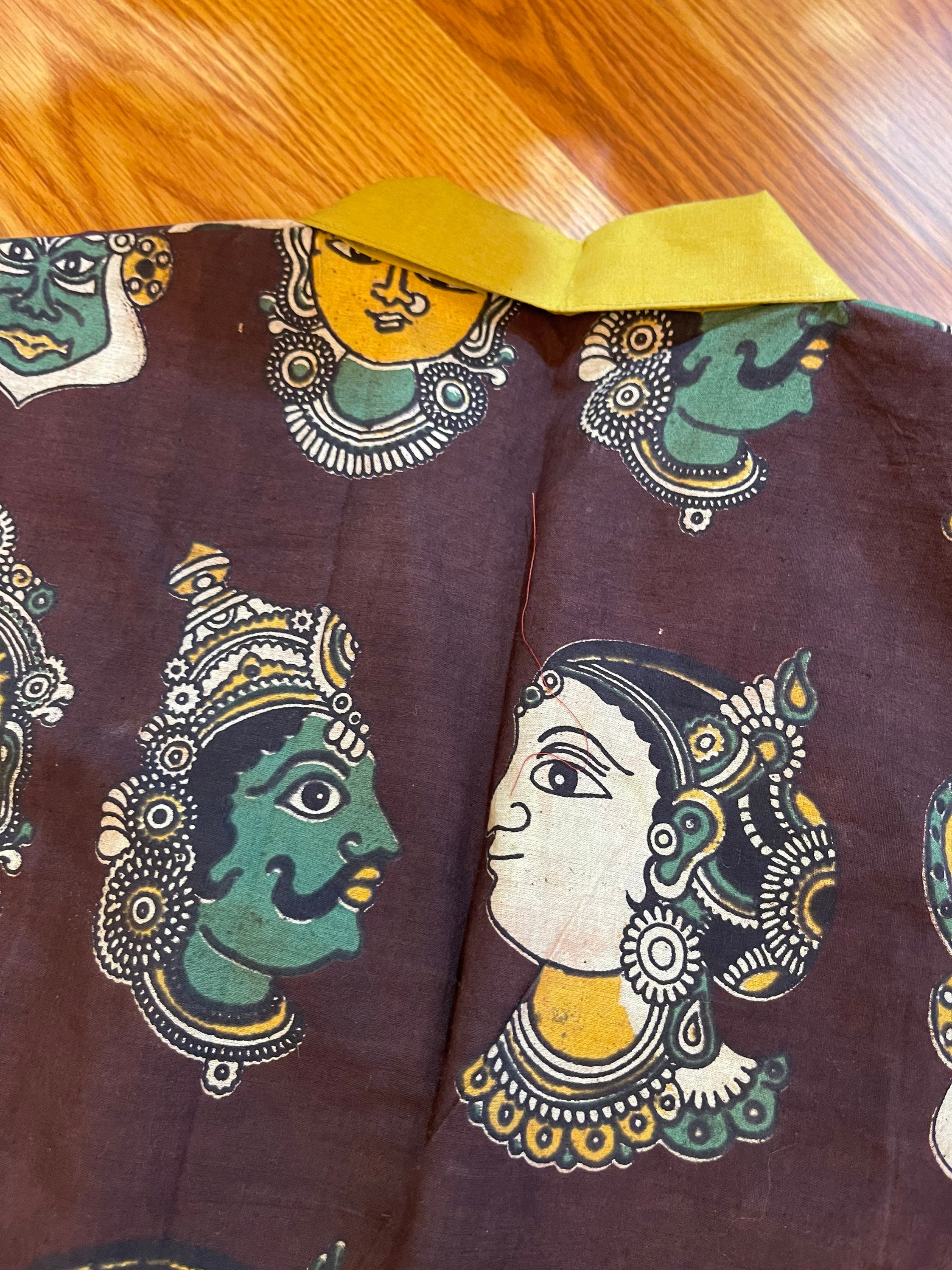Size 38-40 Pure Cotton Kalamkari Design Readymade Blouse Indian Blouse ...