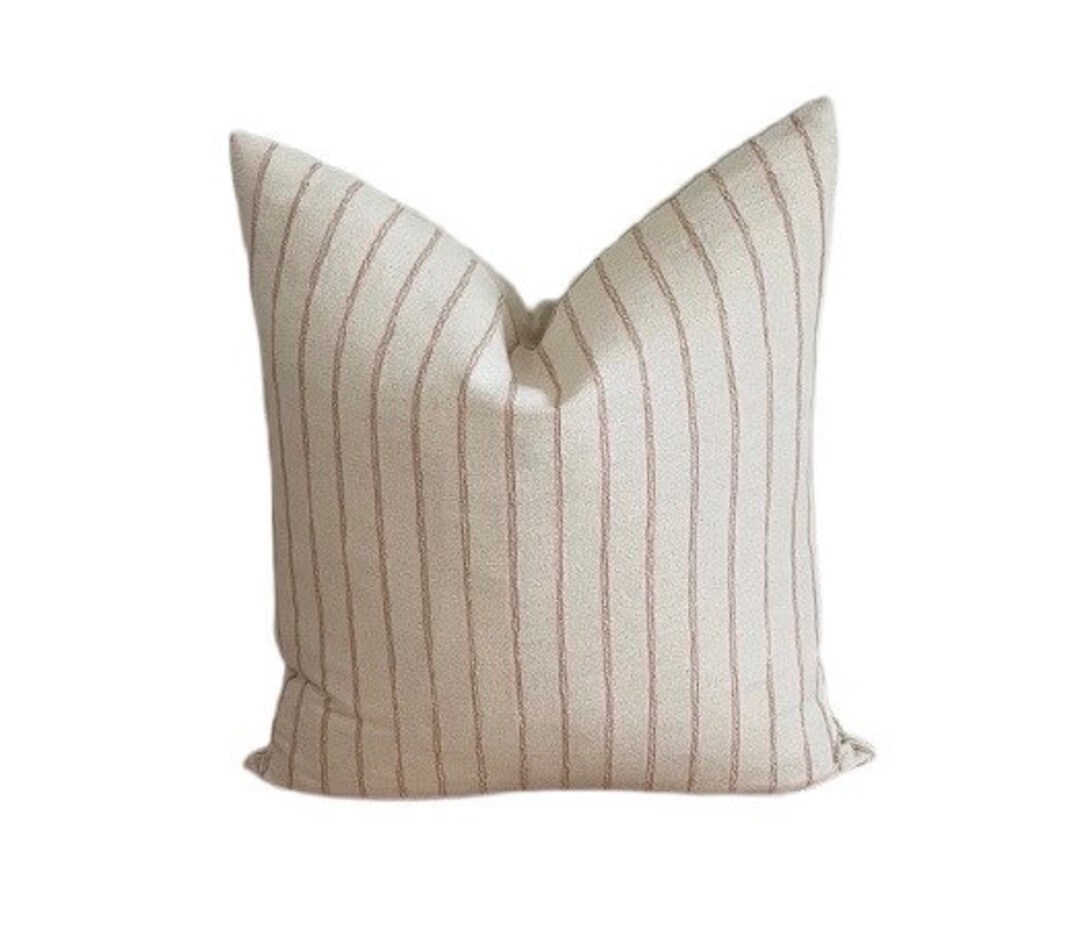 Finn | Blush Stripe Pillow Cover,throw Pillow, Decorative Pillow ...