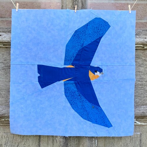 Soaring Eastern Bluebird PDF Foundation Paper Pieced Pattern | Etsy