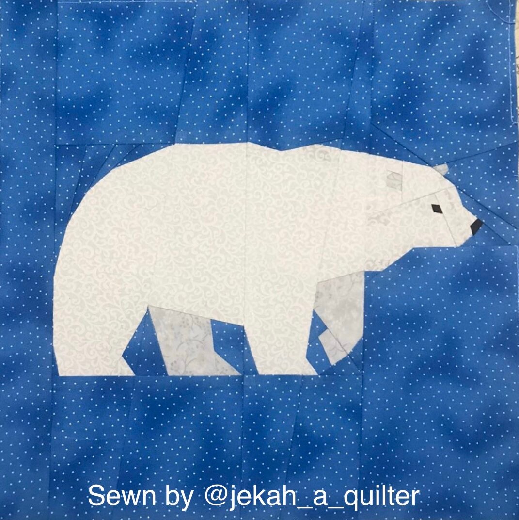 Polar Bear Foundation Paper Pieced Quilt Pattern PDF Download | Etsy