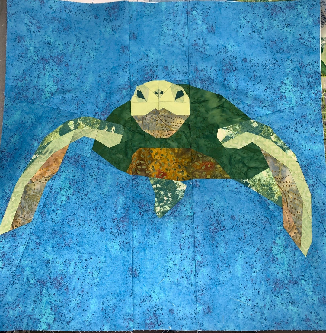 Sea Turtle - Foundation Paper Pieced Quilt Pattern - Reef Encounters ...