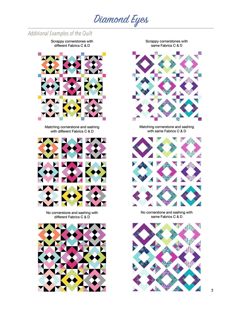 Diamond Eyes Quilt Pattern: Beginner Friendly, Layer Cake Design (PDF ...