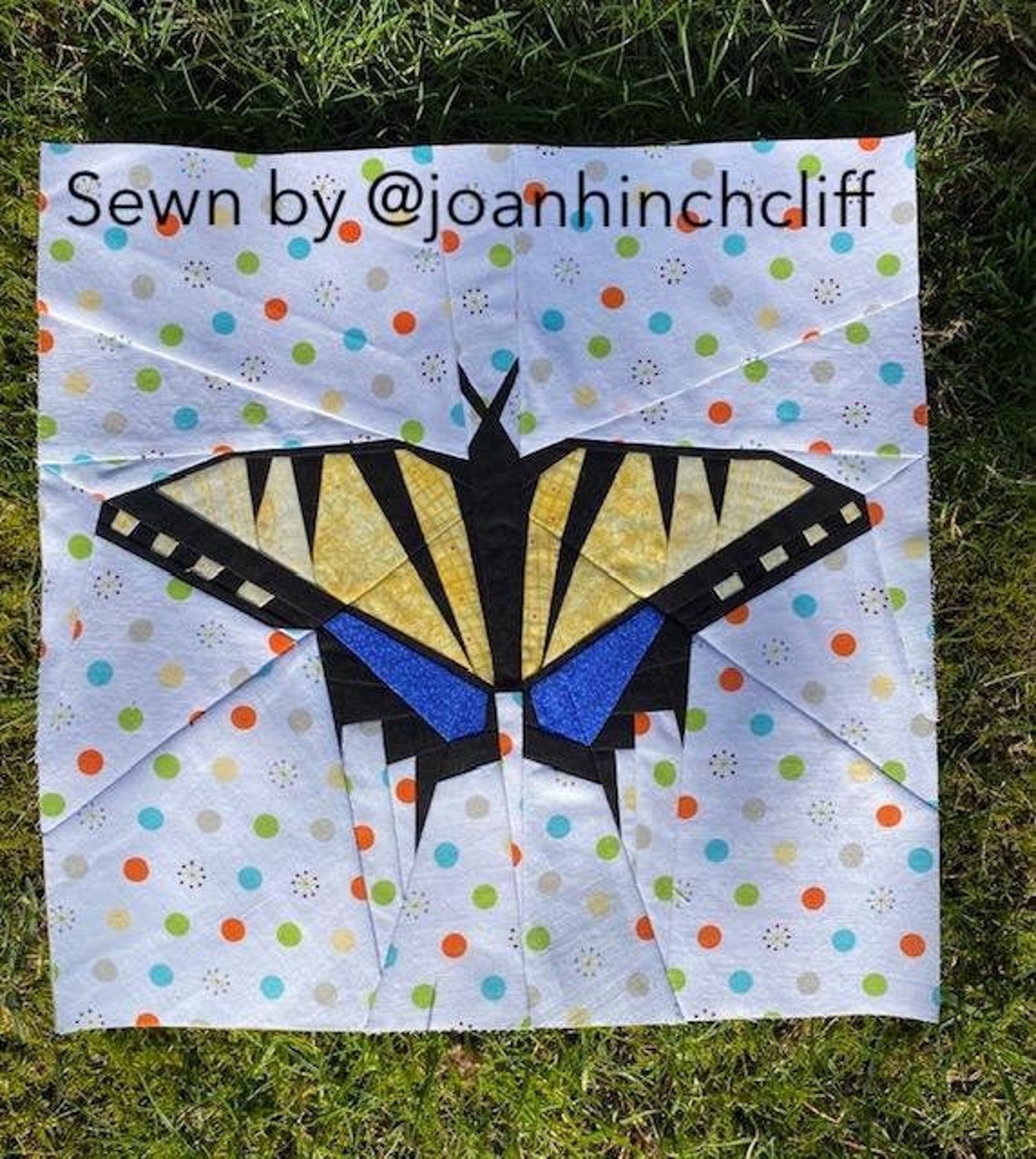 Eastern Tiger Swallowtail Butterfly Quilt Foundation Paper Pieced ...
