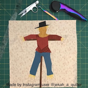 Scarecrow Foundation Paper Piecing Quilt Pattern - Fall, Garden, Fun ...