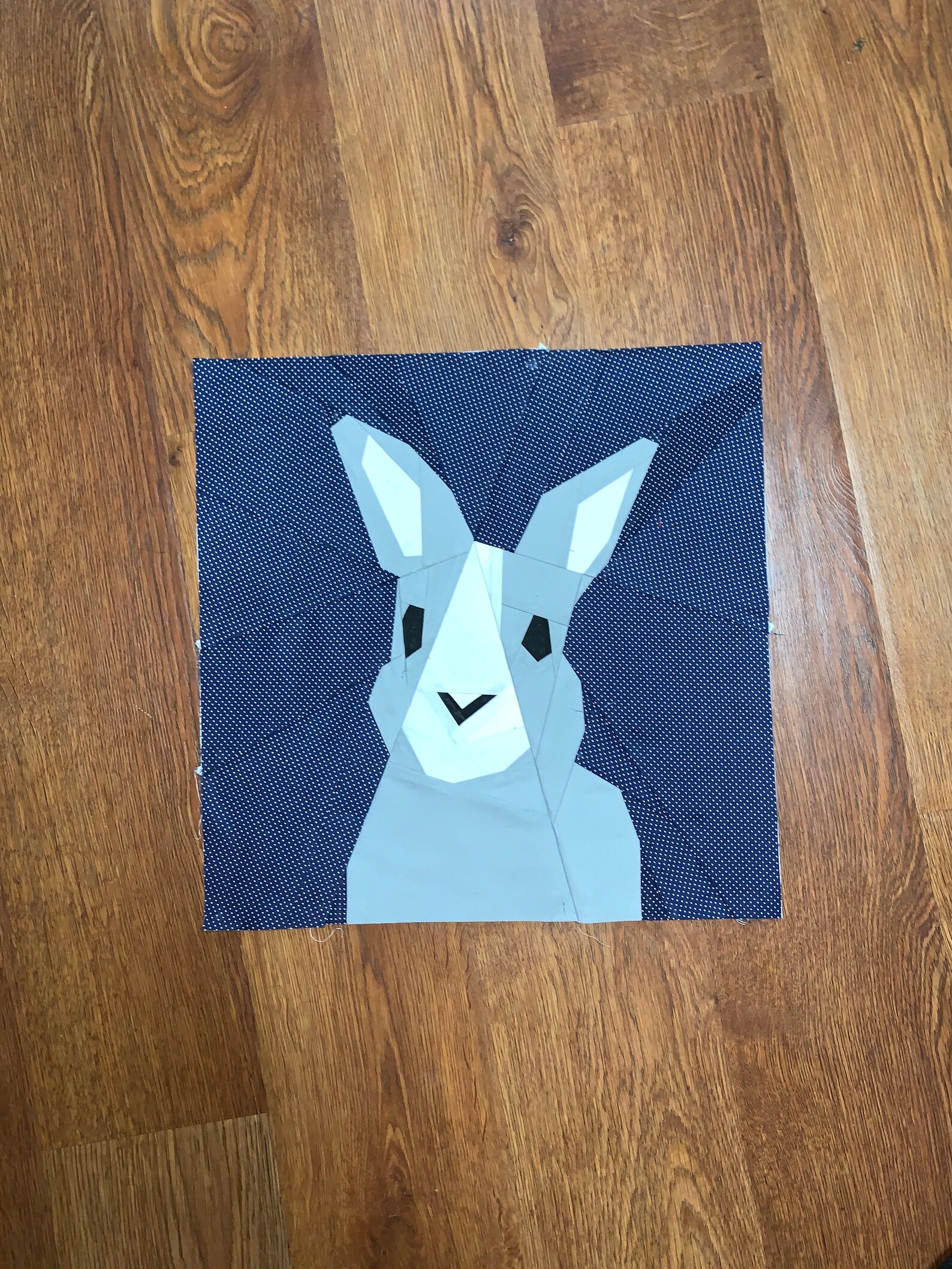 Rabbit Portrait Easy Foundation Paper Pieced Quilt Pattern - Etsy