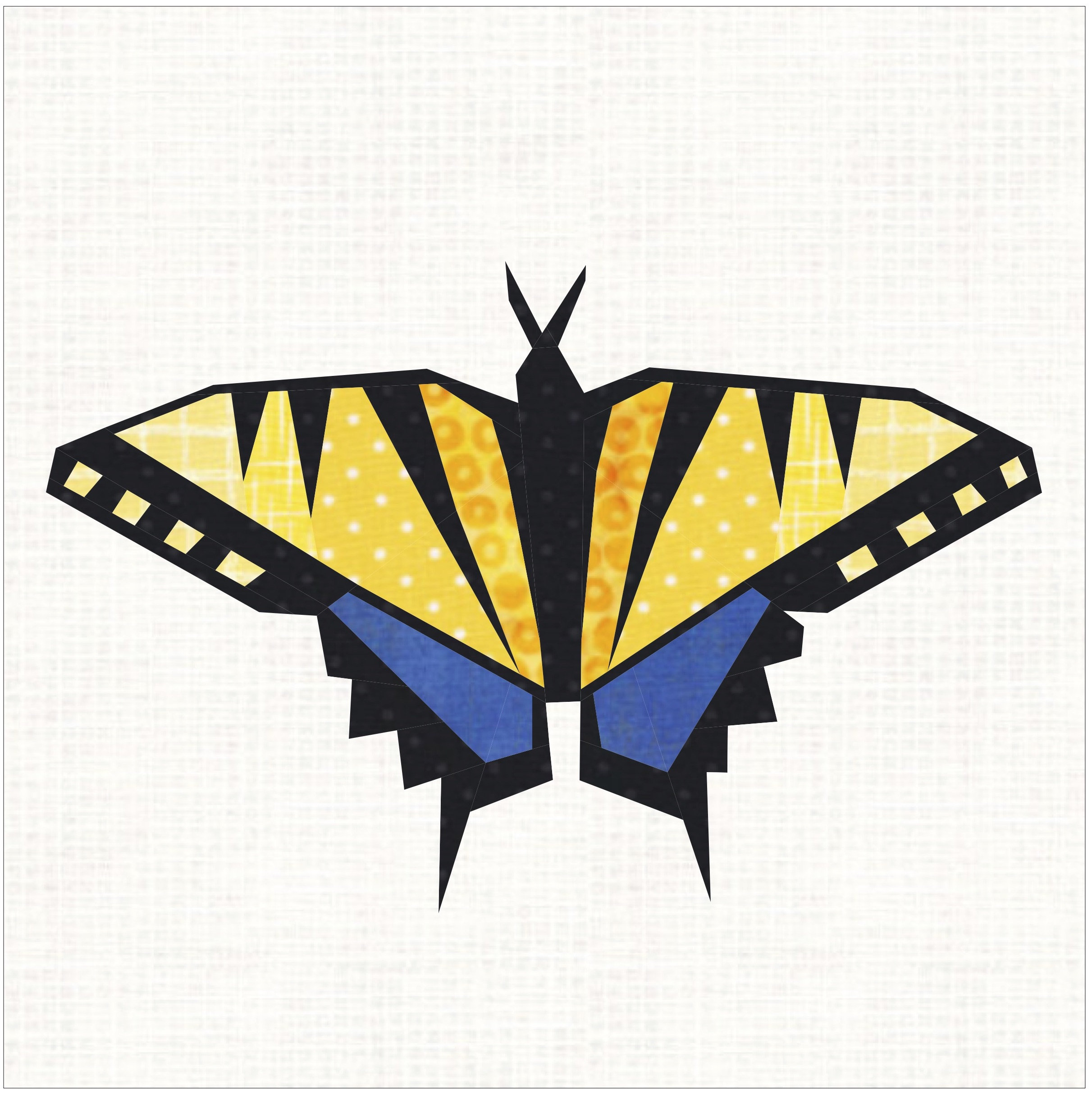 Eastern Tiger Swallowtail Butterfly Quilt Foundation Paper Pieced ...