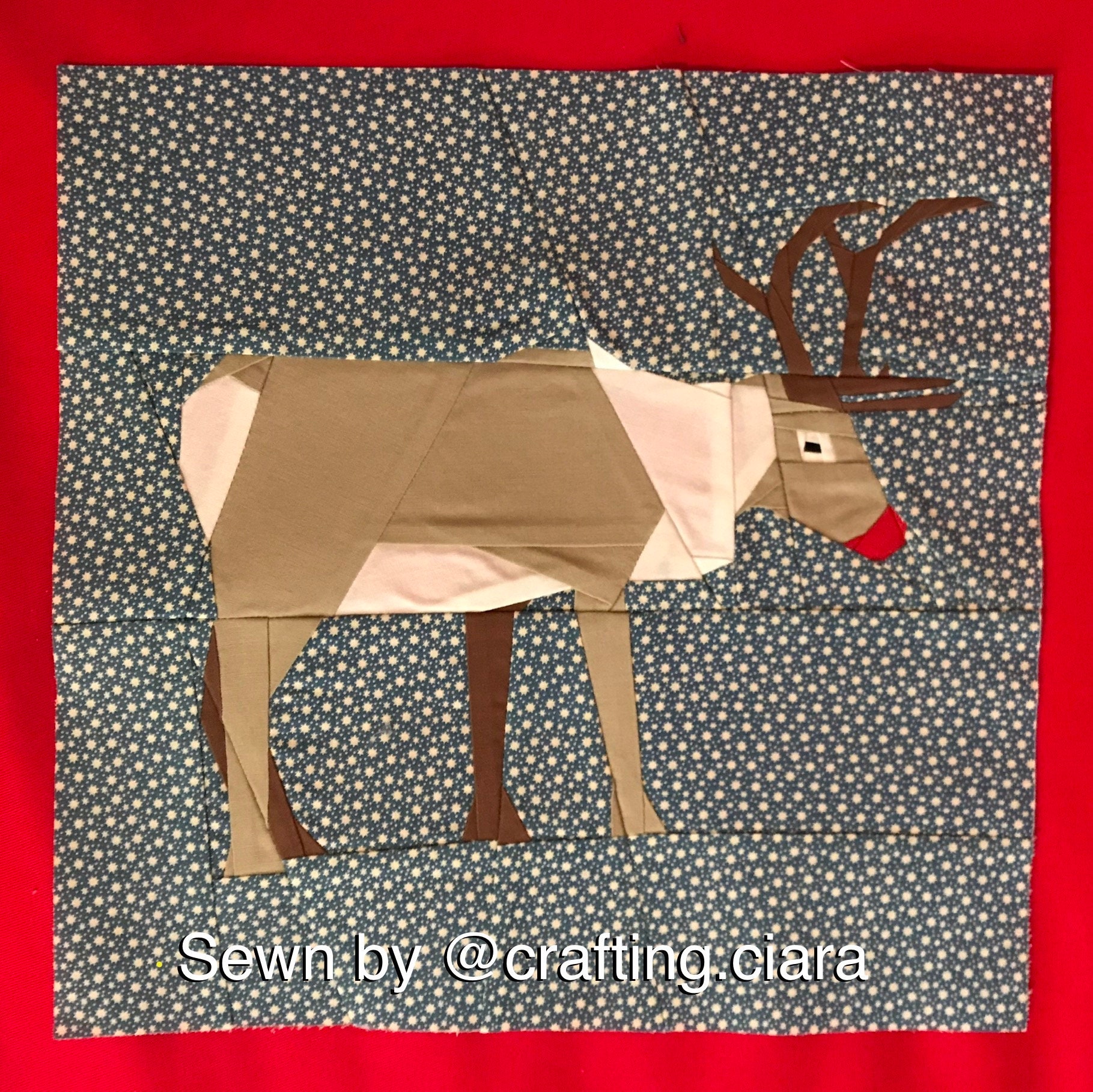 Reindeer Foundation Paper Pieced Quilt Pattern PDF Download - Etsy