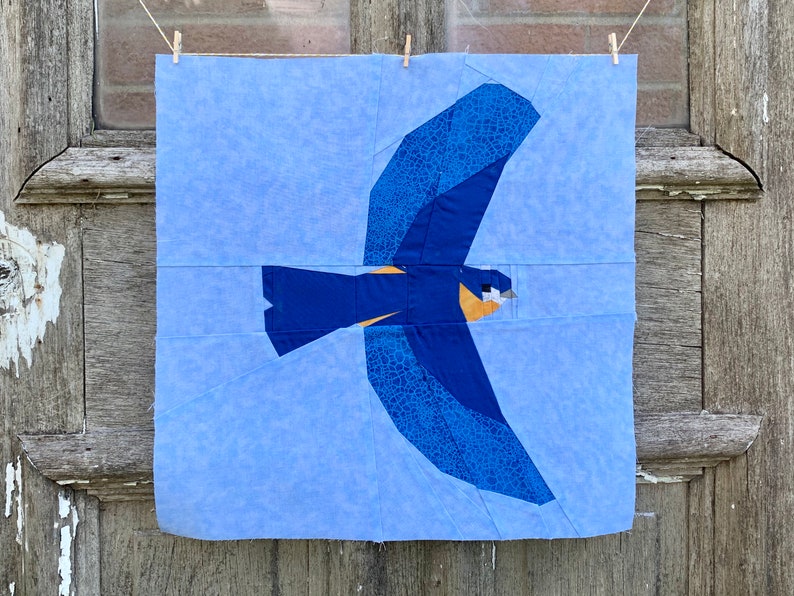 Soaring Eastern Bluebird PDF Foundation Paper Pieced Pattern | Etsy