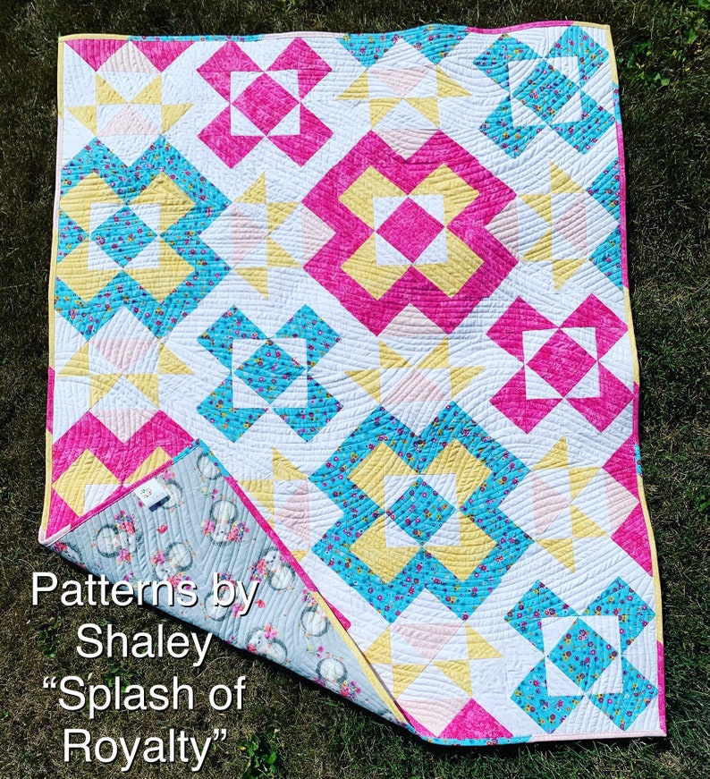 Splash of Royalty Quilt Pattern PDF Download Traditionally | Etsy