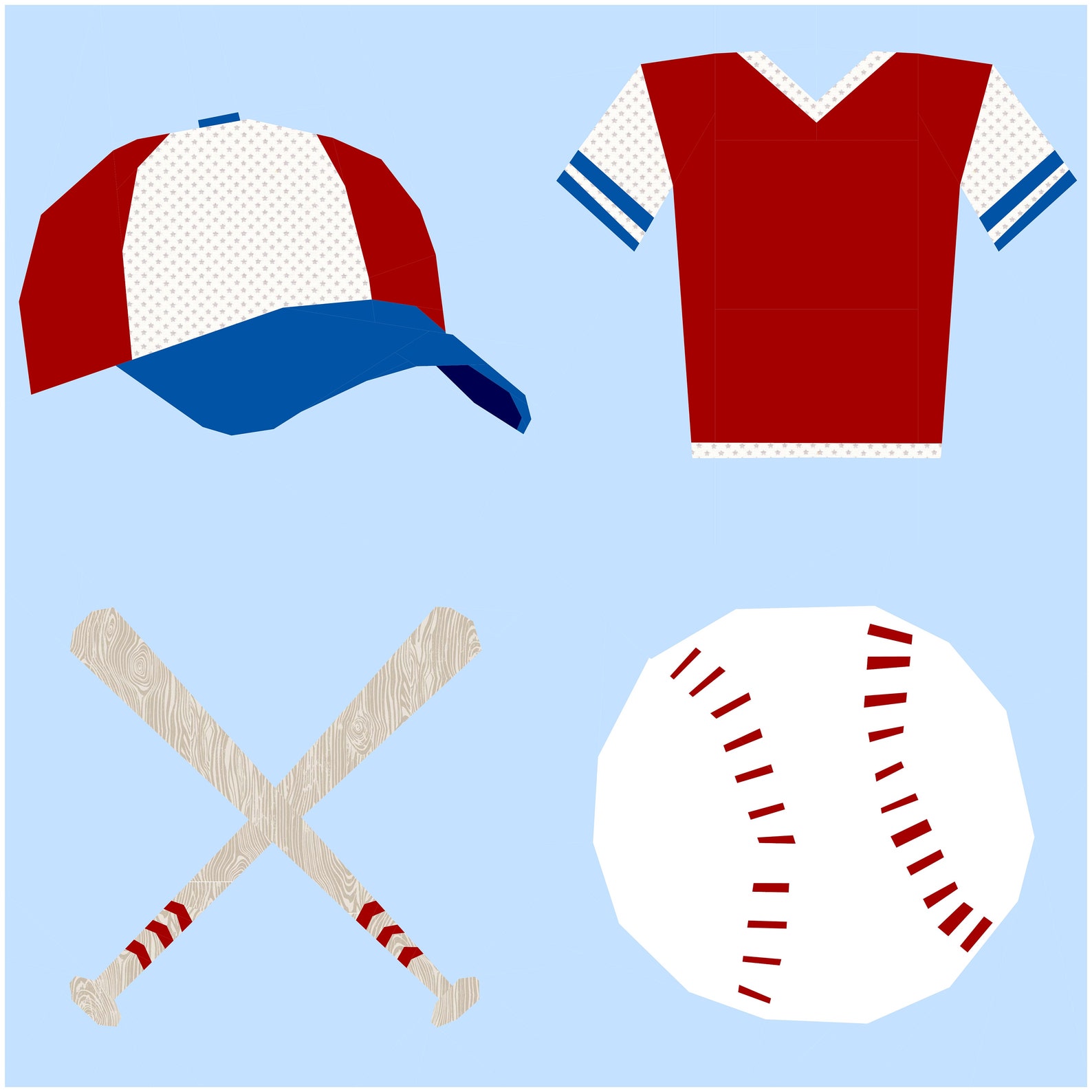 Baseball Blocks Bundle - Let's Play Collection - Foundation Paper ...