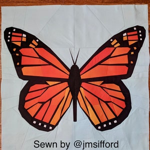 Monarch Butterfly - 30", 20", & 15" Quilt Foundation Paper Pieced ...
